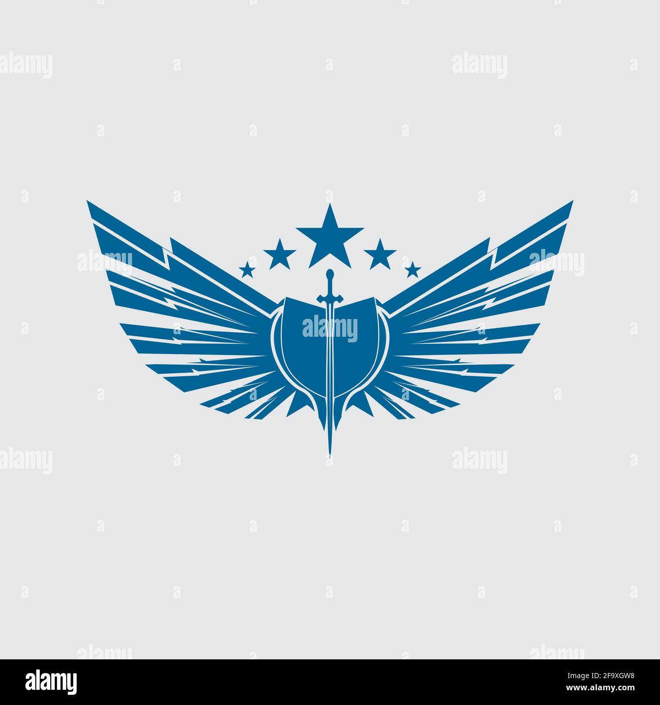 Winged sword emblem hi-res stock photography and images - Alamy
