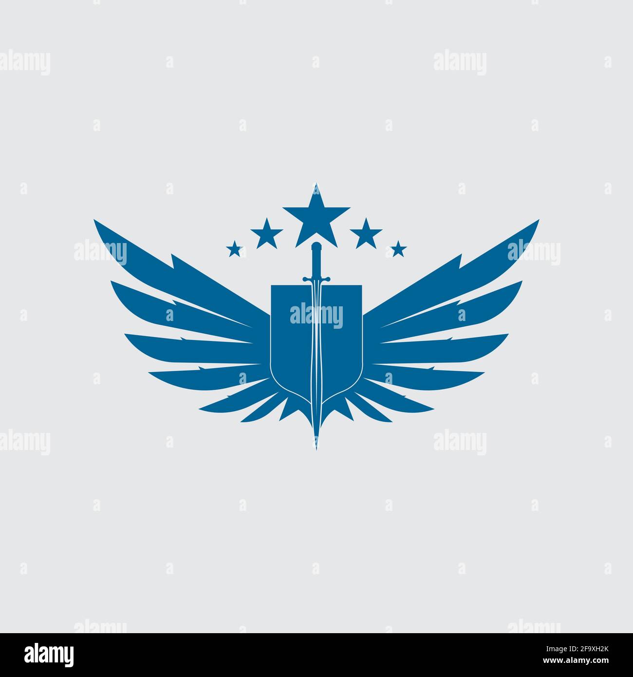 The winged sword with shield vector icon Stock Vector Image & Art - Alamy