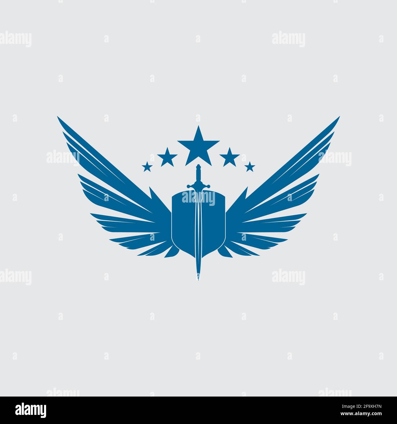 The winged sword with shield vector icon Stock Vector Image & Art - Alamy
