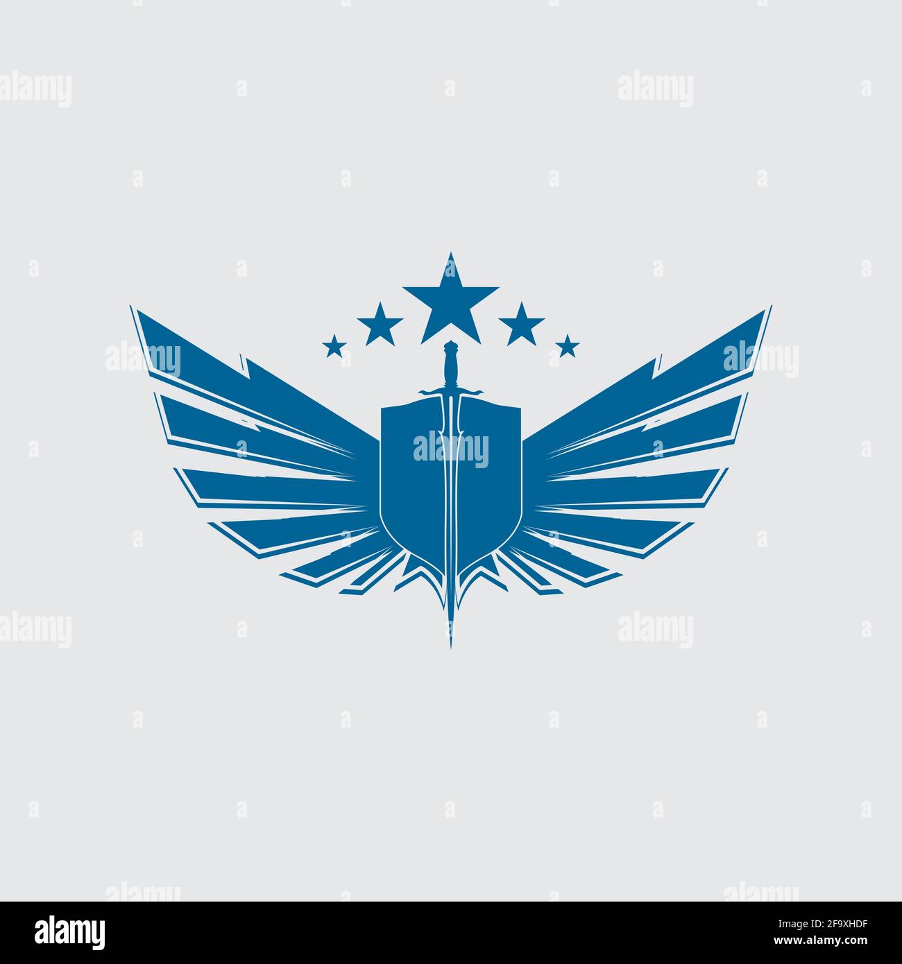 The winged sword with shield vector icon Stock Vector Image & Art - Alamy