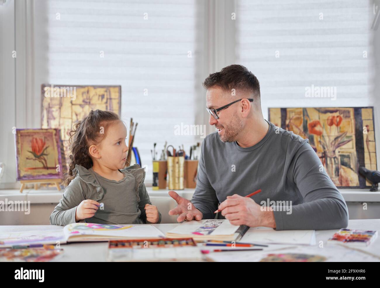 Spending time together concept. Happy attractive caucasian family ...