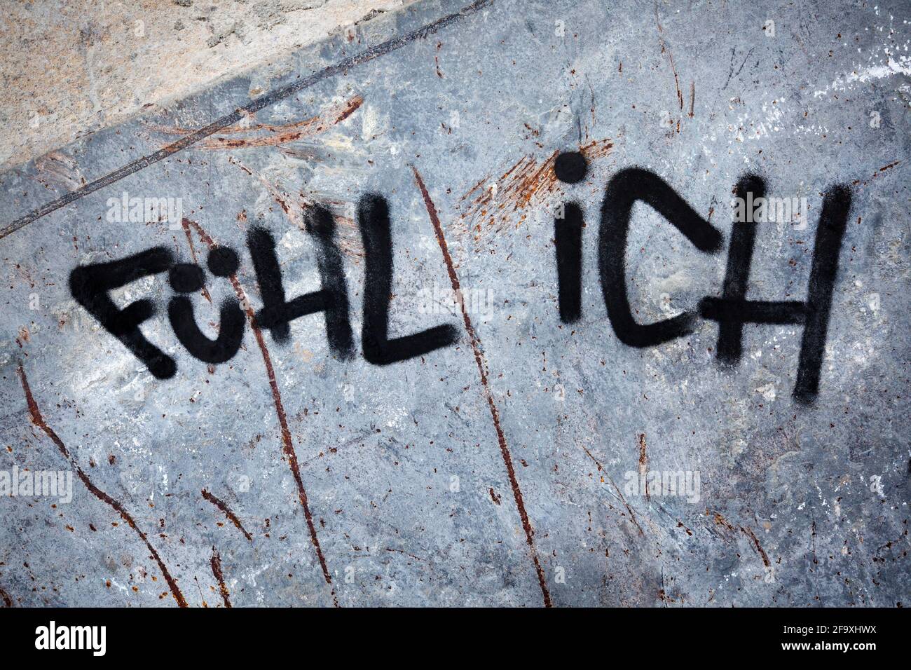 Feel Me, Graffiti, Black Writing On Gray Background. Feel, Intuition ...