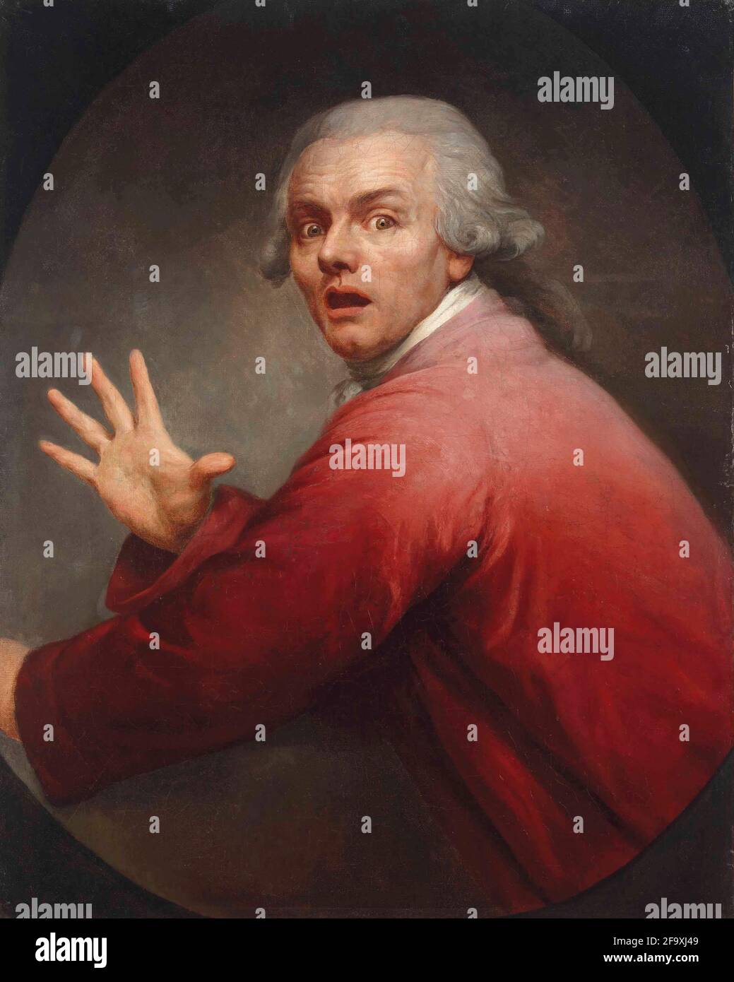 the original surprised man painting that birthed a meme Stock Photo - Alamy