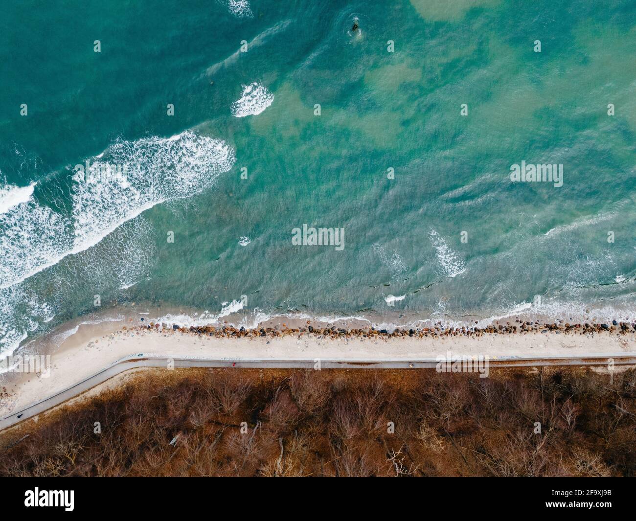 Spring Baltic Sea in Rozewie view from a drone Stock Photo - Alamy