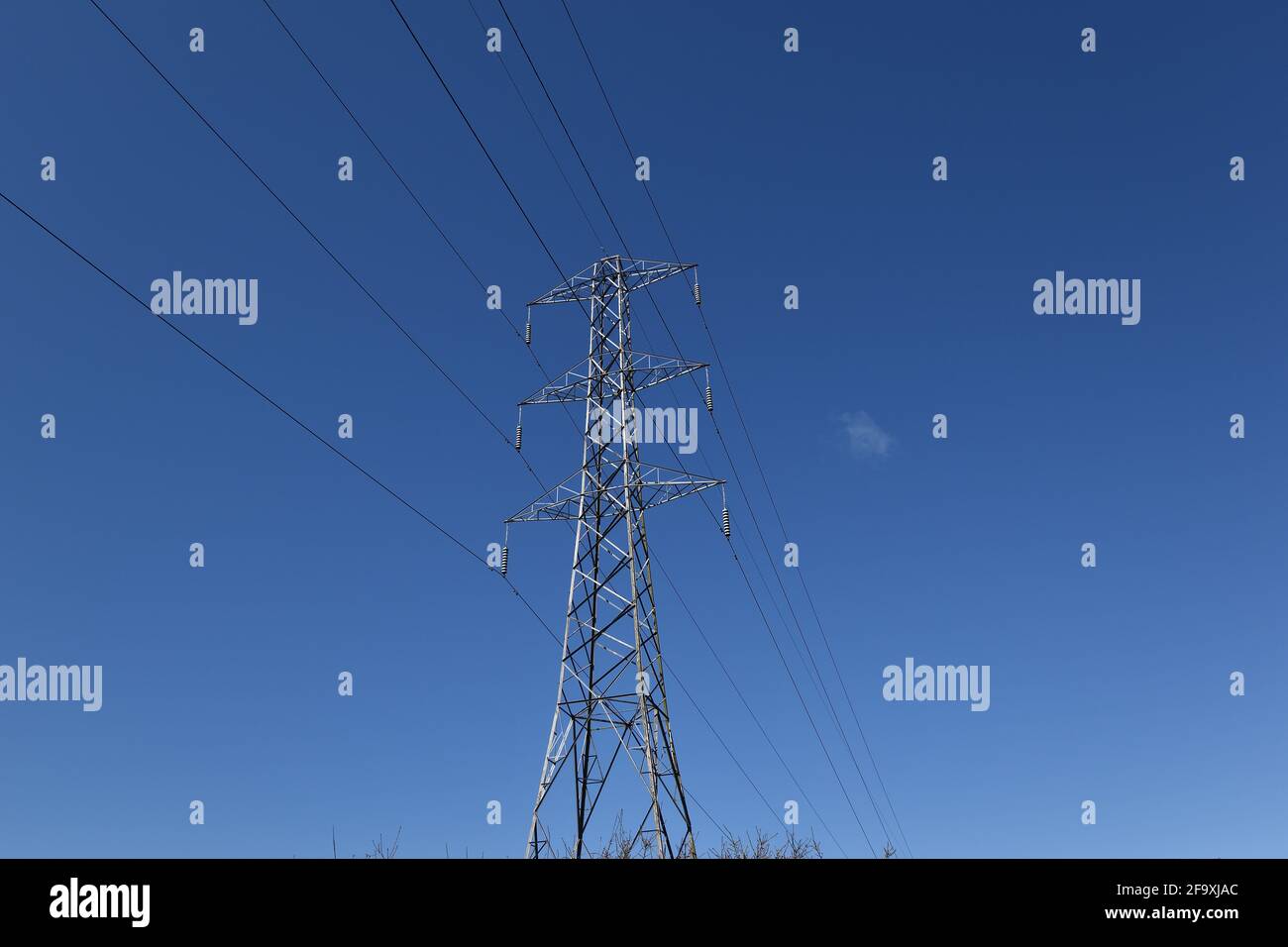 Electricity distribution pylon, UK Stock Photo - Alamy