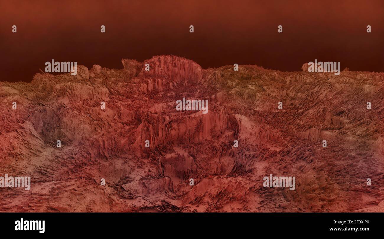 Mars landscape, science fiction illustration Stock Photo - Alamy