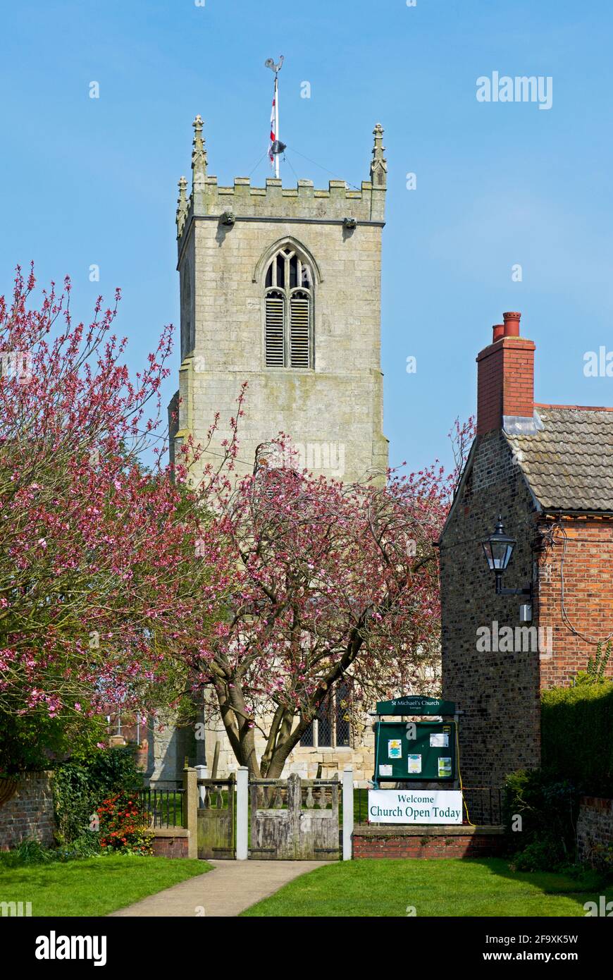 St Michael's Church in the village of Eastrington, East Yorkshire ...