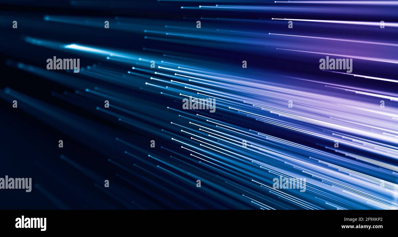 LED lights connected by dots, fast concept data communication ...
