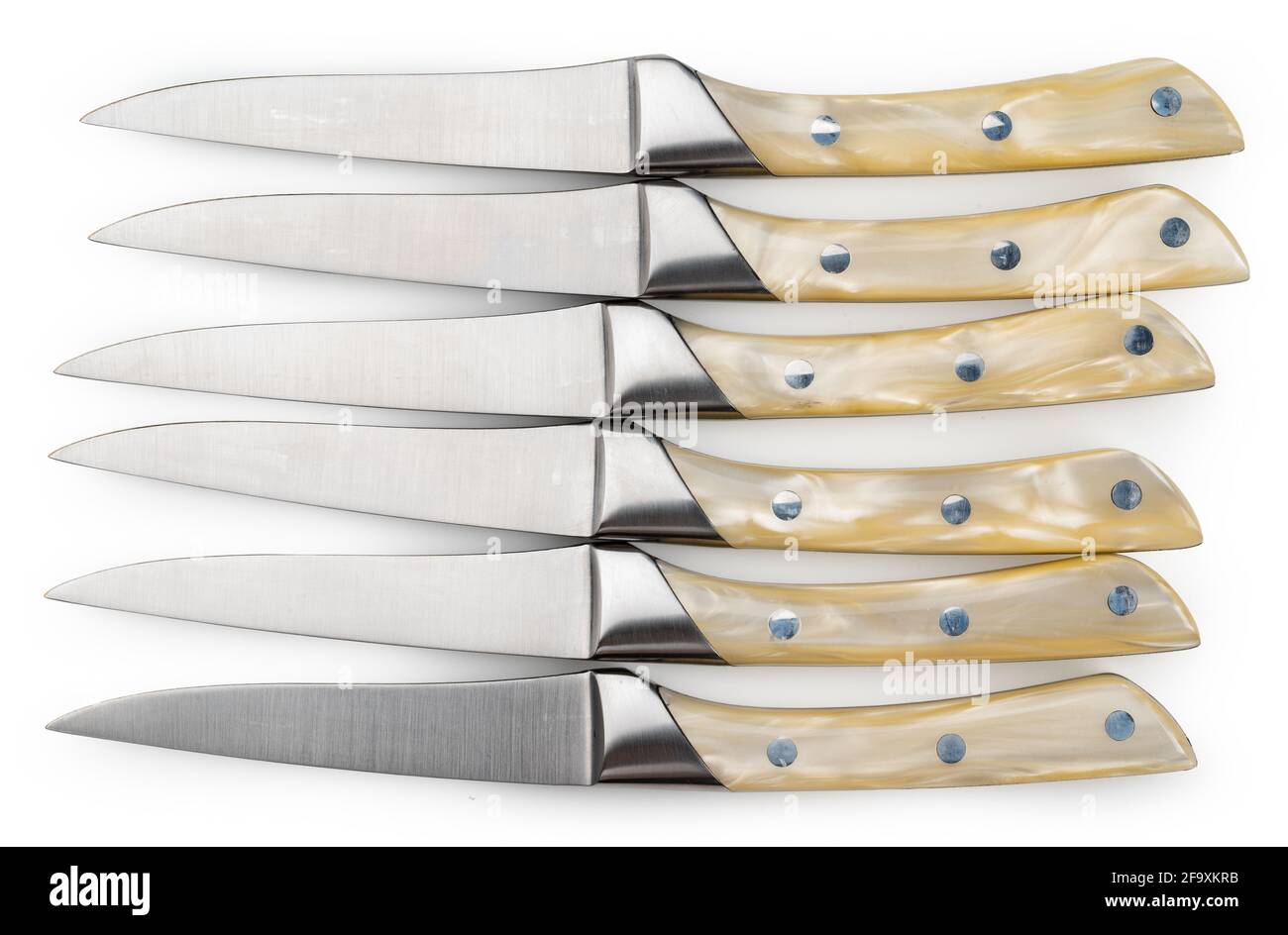Set of knives isolated on white background Stock Photo - Alamy