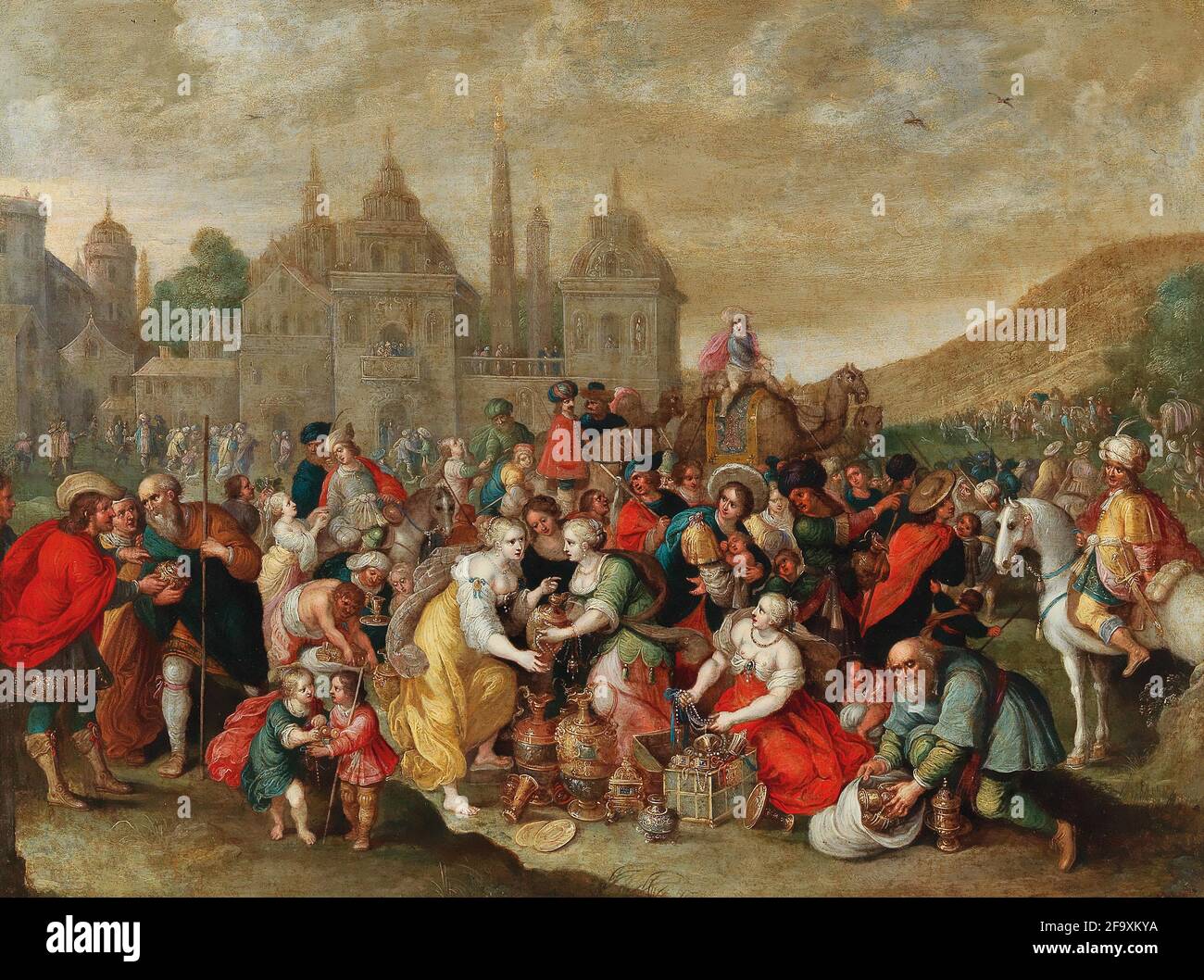 Vintage Frans Francken II painting Stock Photo - Alamy