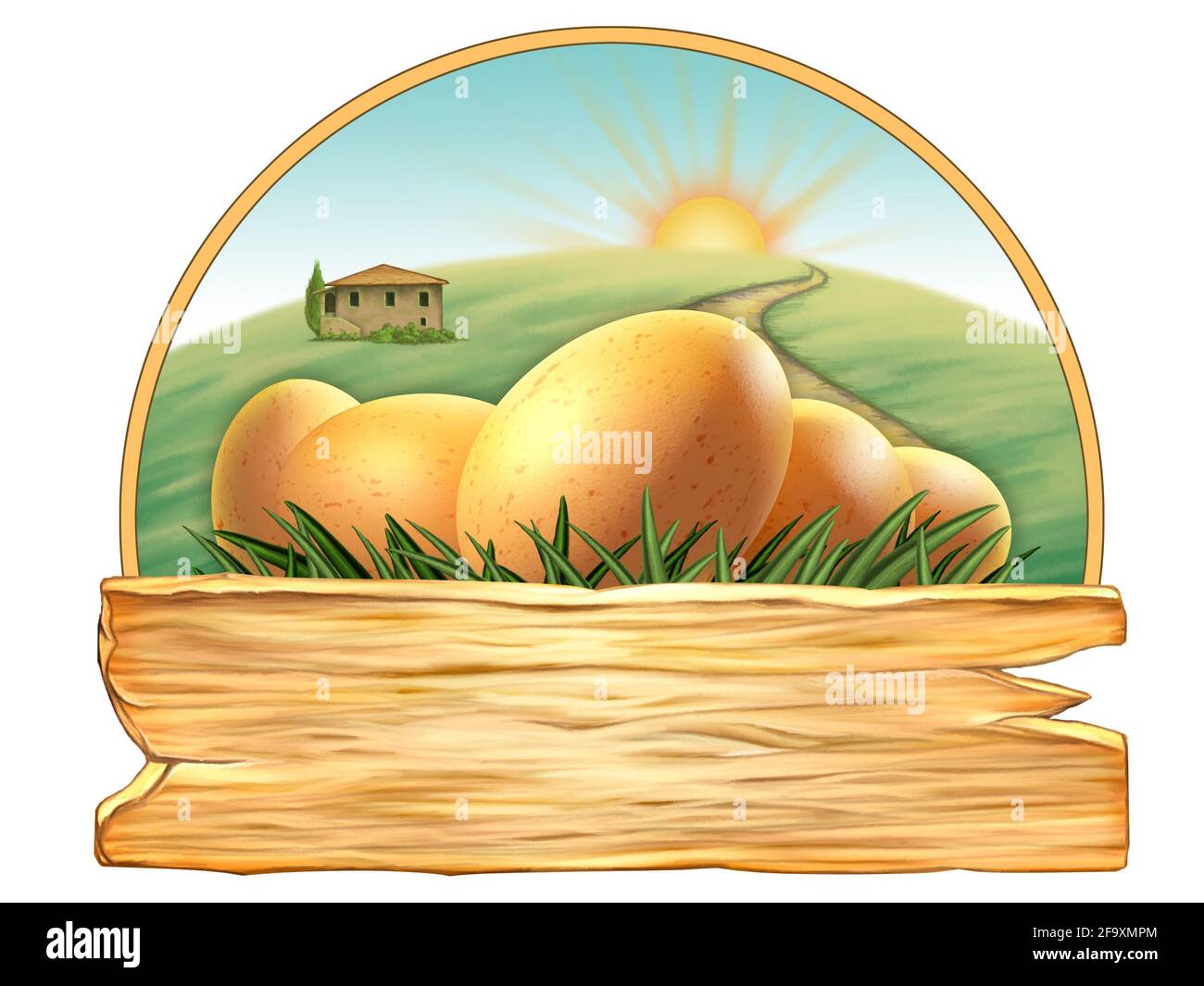 Rural life illustration Cut Out Stock Images & Pictures - Alamy