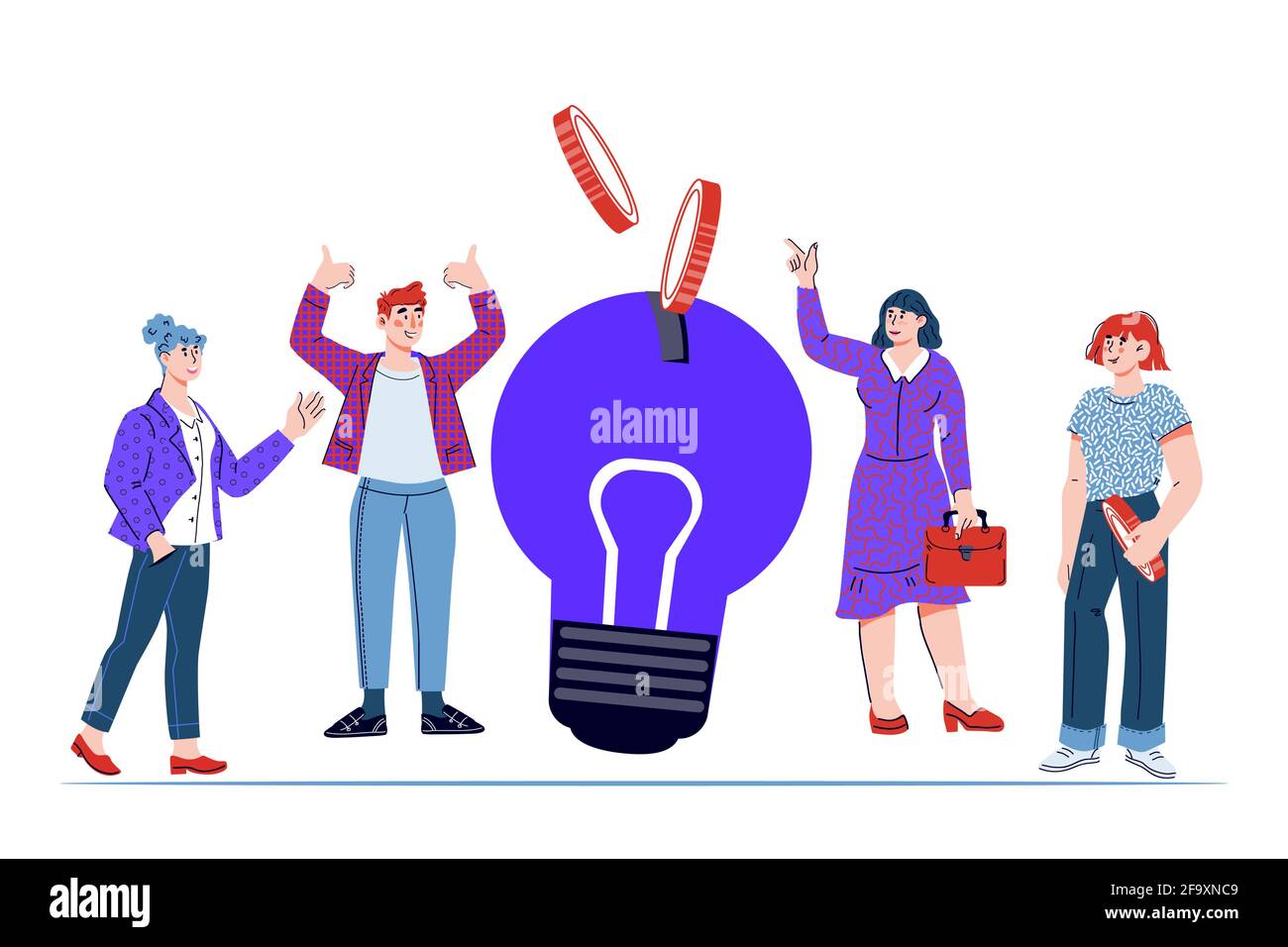 Concept of business idea and investment to innovative technology with ...
