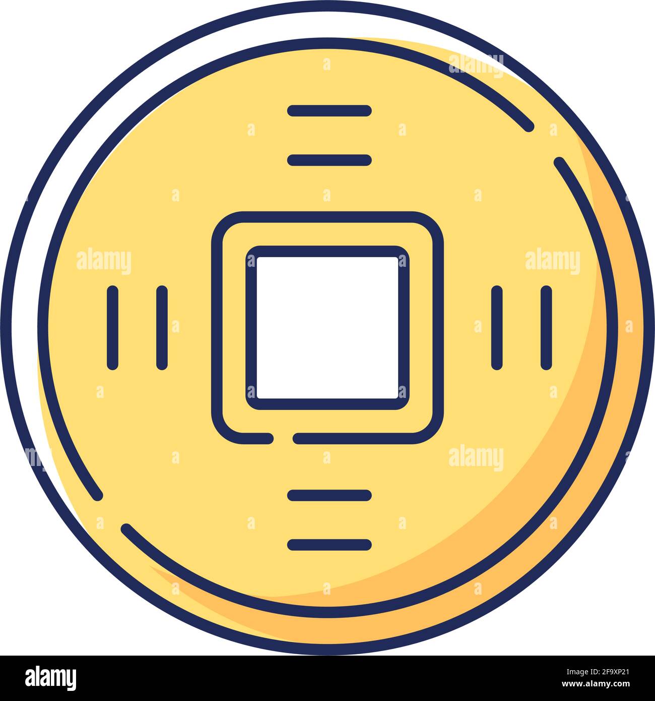Ancient Chinese coins RGB color icon Stock Vector Image & Art - Alamy