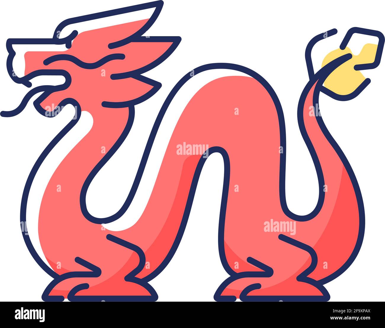 Loong dragon RGB color icon Stock Vector Image & Art - Alamy