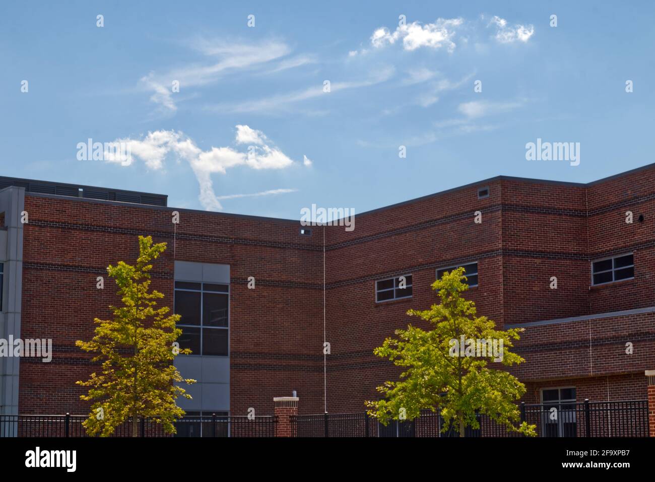 Augusta, Ga USA - 04 18 21: A modern new brick building with modern ...