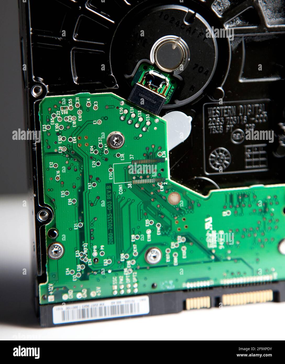 Circuit board in a hard drive from a PC Stock Photo - Alamy