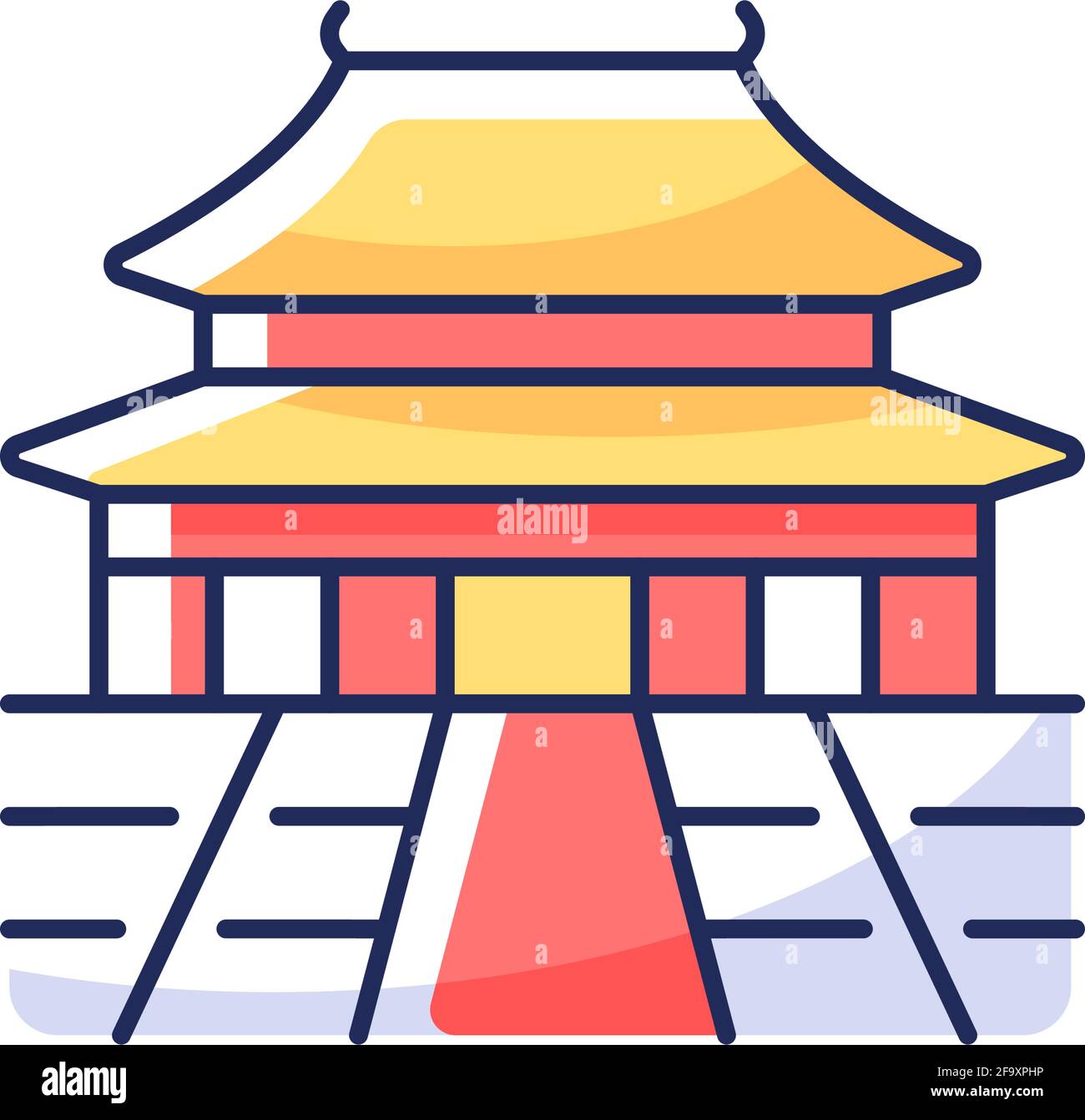 Beijing forbidden city palace Stock Vector Images - Alamy