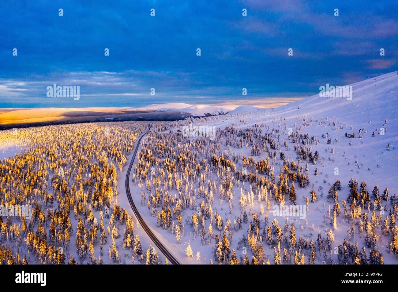 Aerial view yllas scenic route hi-res stock photography and images - Alamy