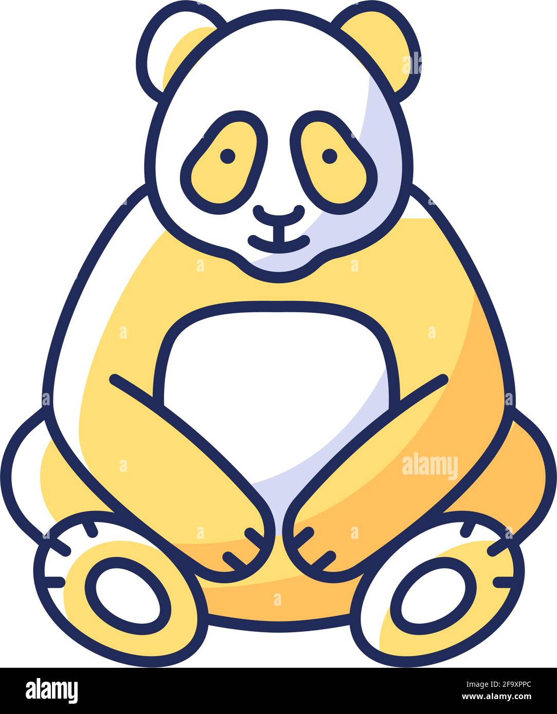 Big panda RGB color icon Stock Vector Image & Art - Alamy