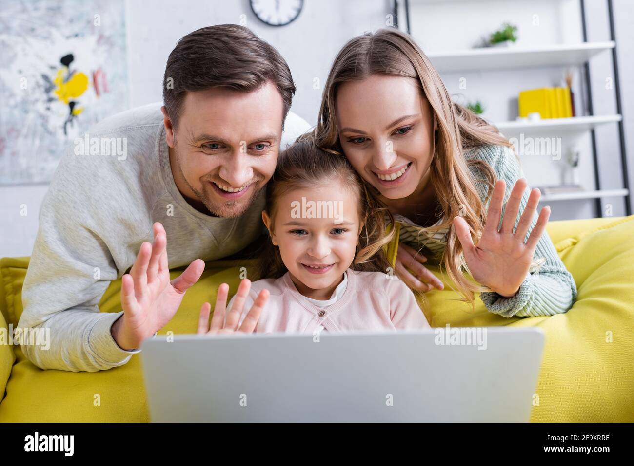 Mother daughter having video chat hi-res stock photography and images ...