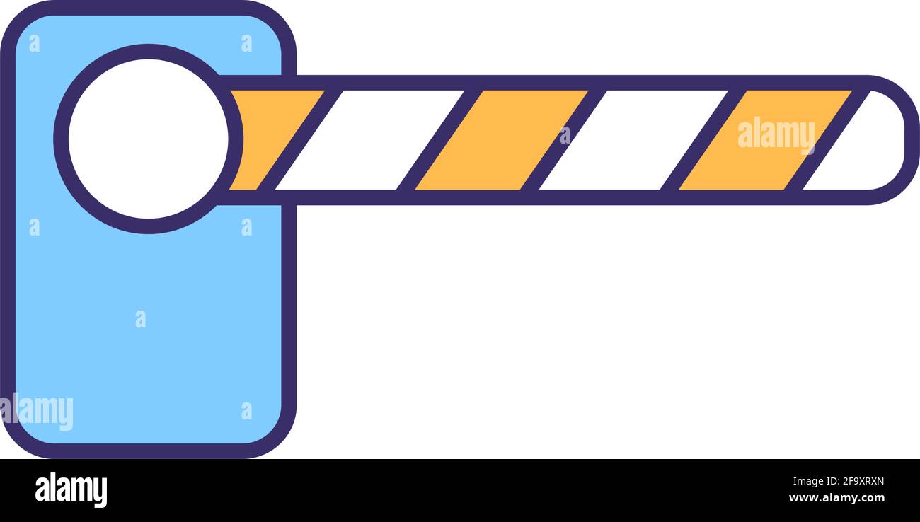 Border control RGB color icon Stock Vector Image & Art - Alamy