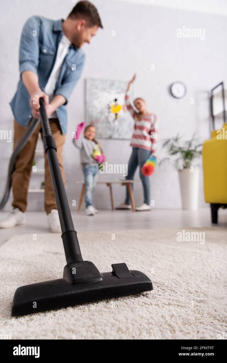 Family home cleaning blurred hi-res stock photography and images - Alamy