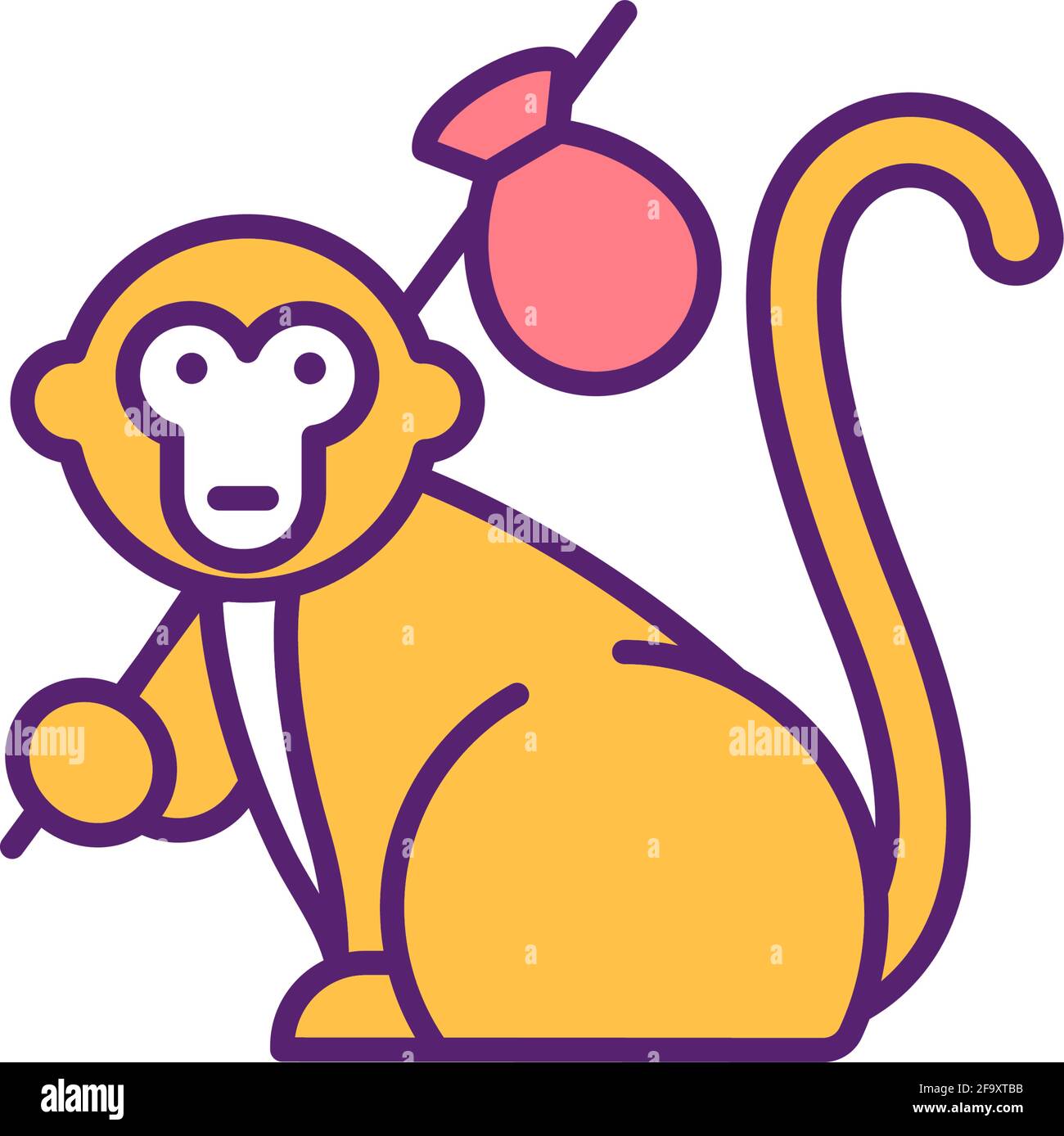 Monkey RGB color icon Stock Vector Image & Art - Alamy