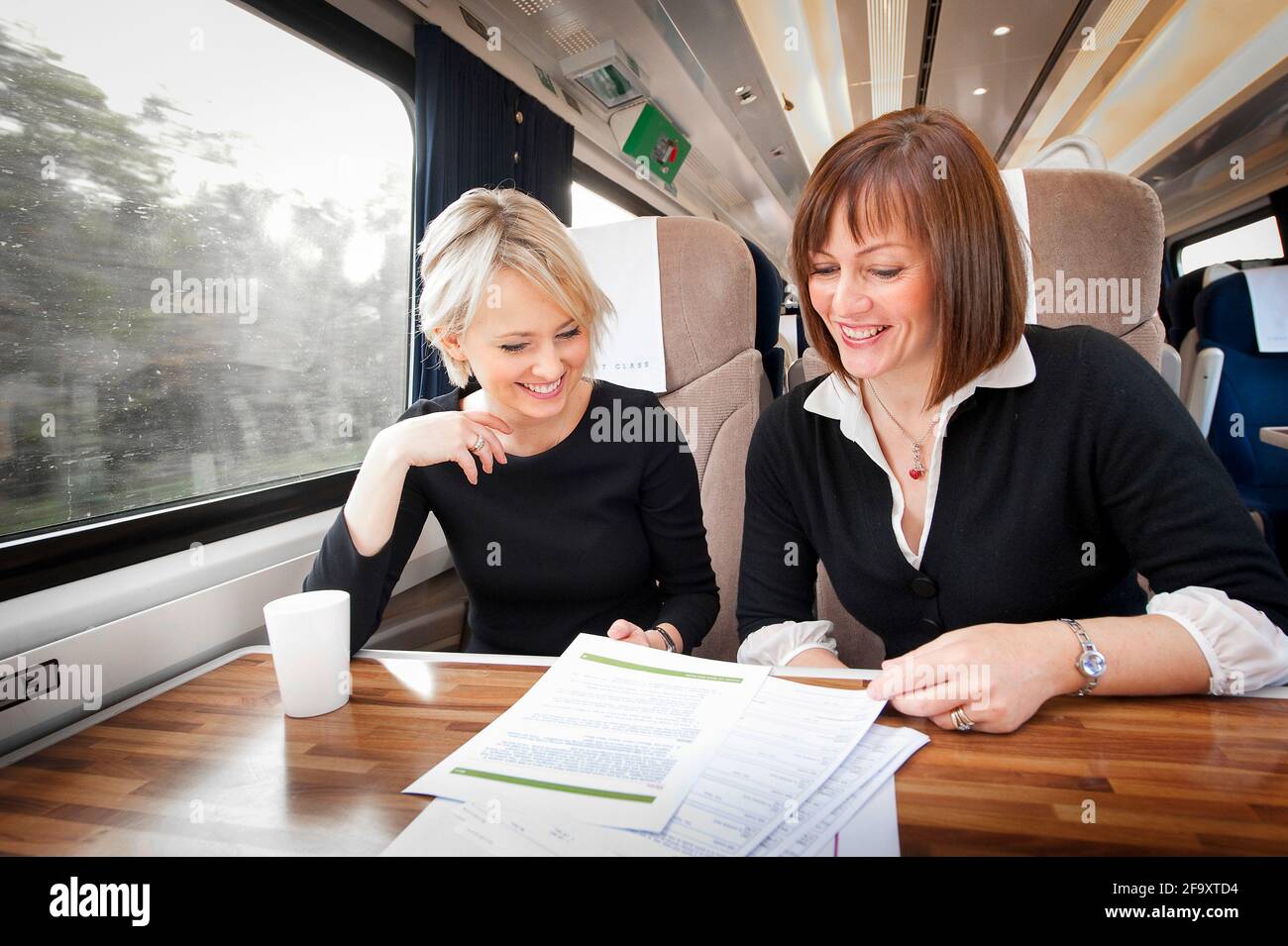 Interior of first class train carriage hi-res stock photography and ...