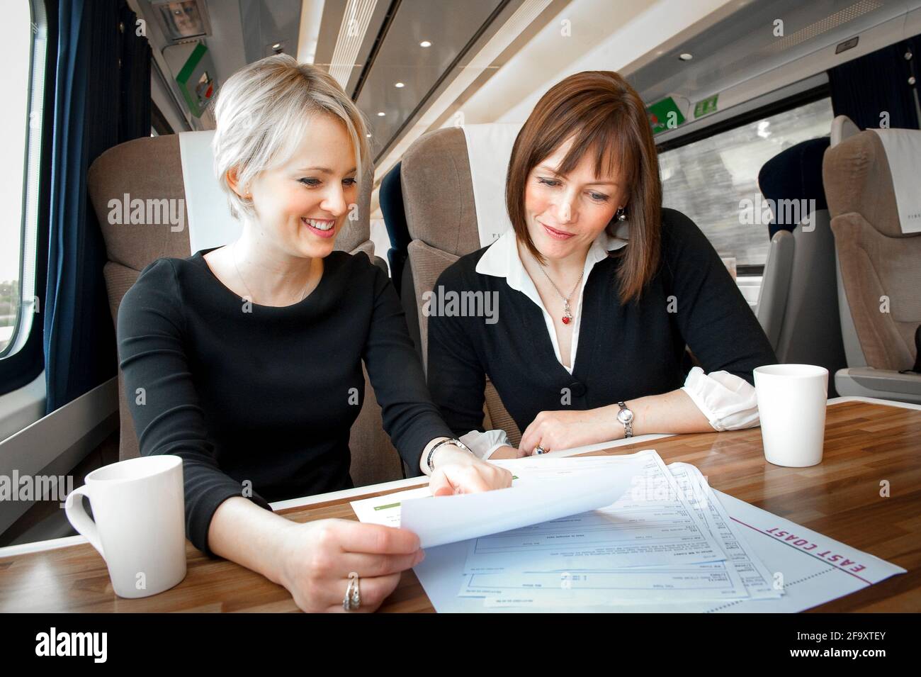 Interior of first class train carriage hi-res stock photography and ...