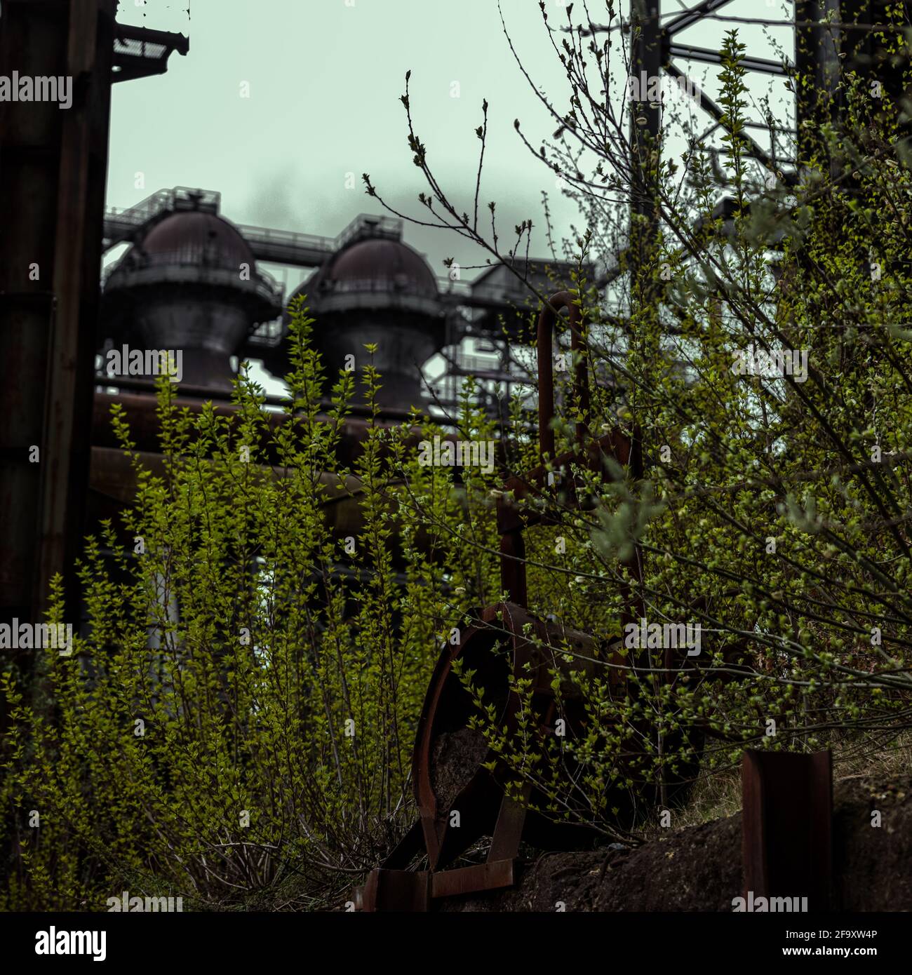 Old factory with old industrial buildings in North Duisburg, Germany ...