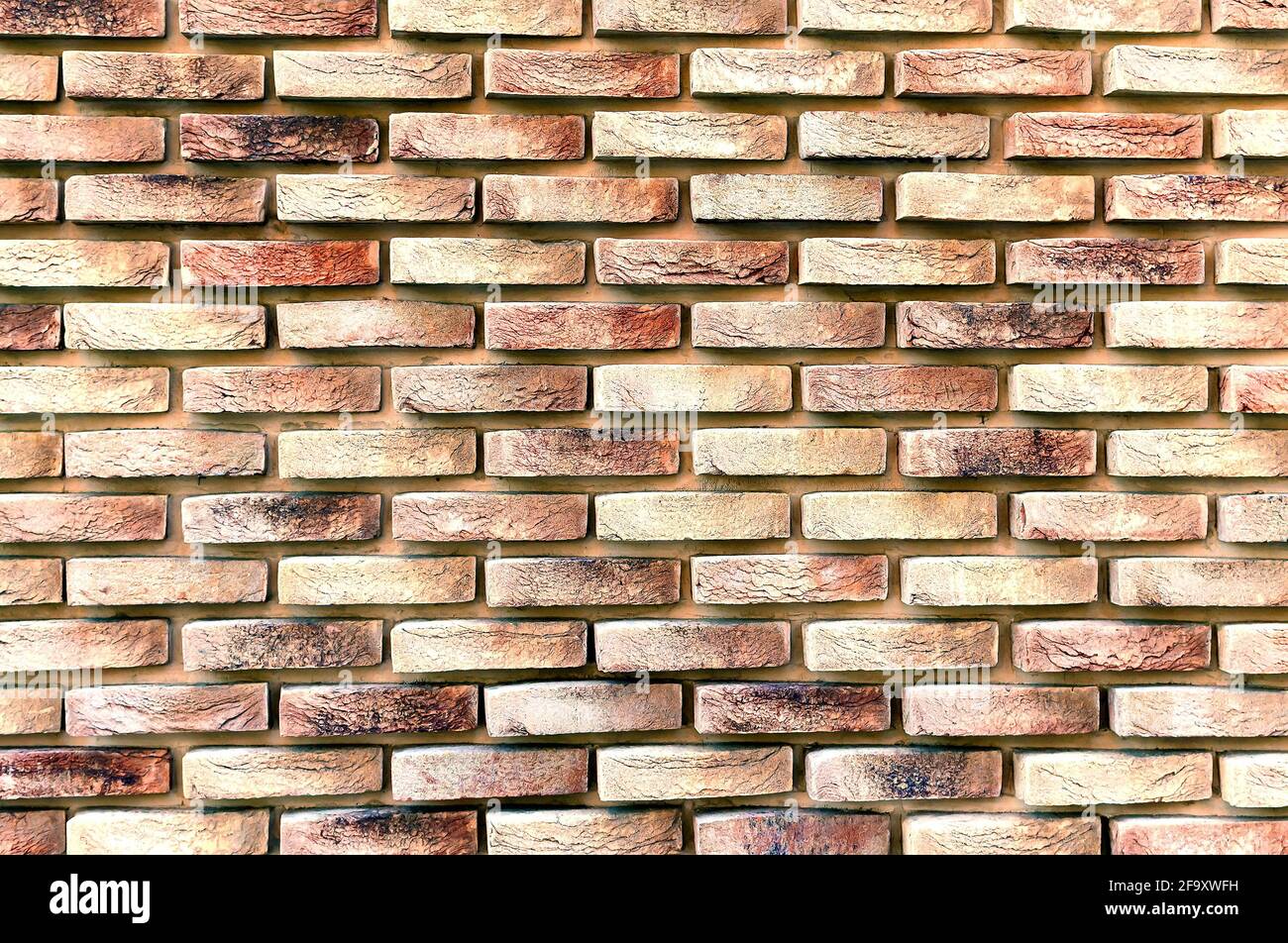wall of bright red brick, beautiful loft-style background Stock Photo ...