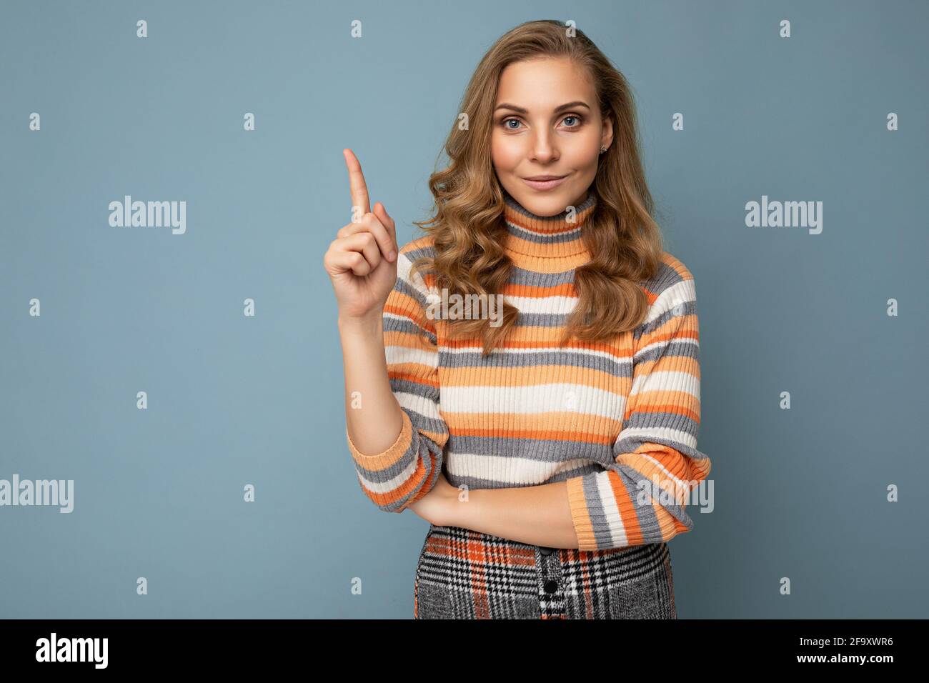 Blonde woman omg look isolated hi-res stock photography and images - Alamy