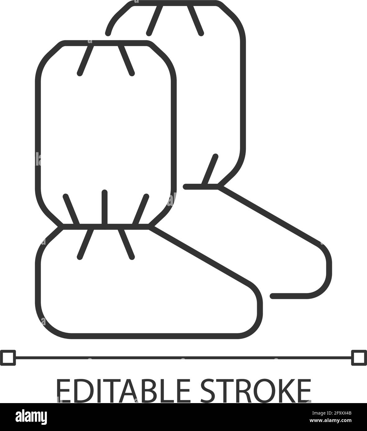 Medical boot covers linear icon Stock Vector Image & Art - Alamy
