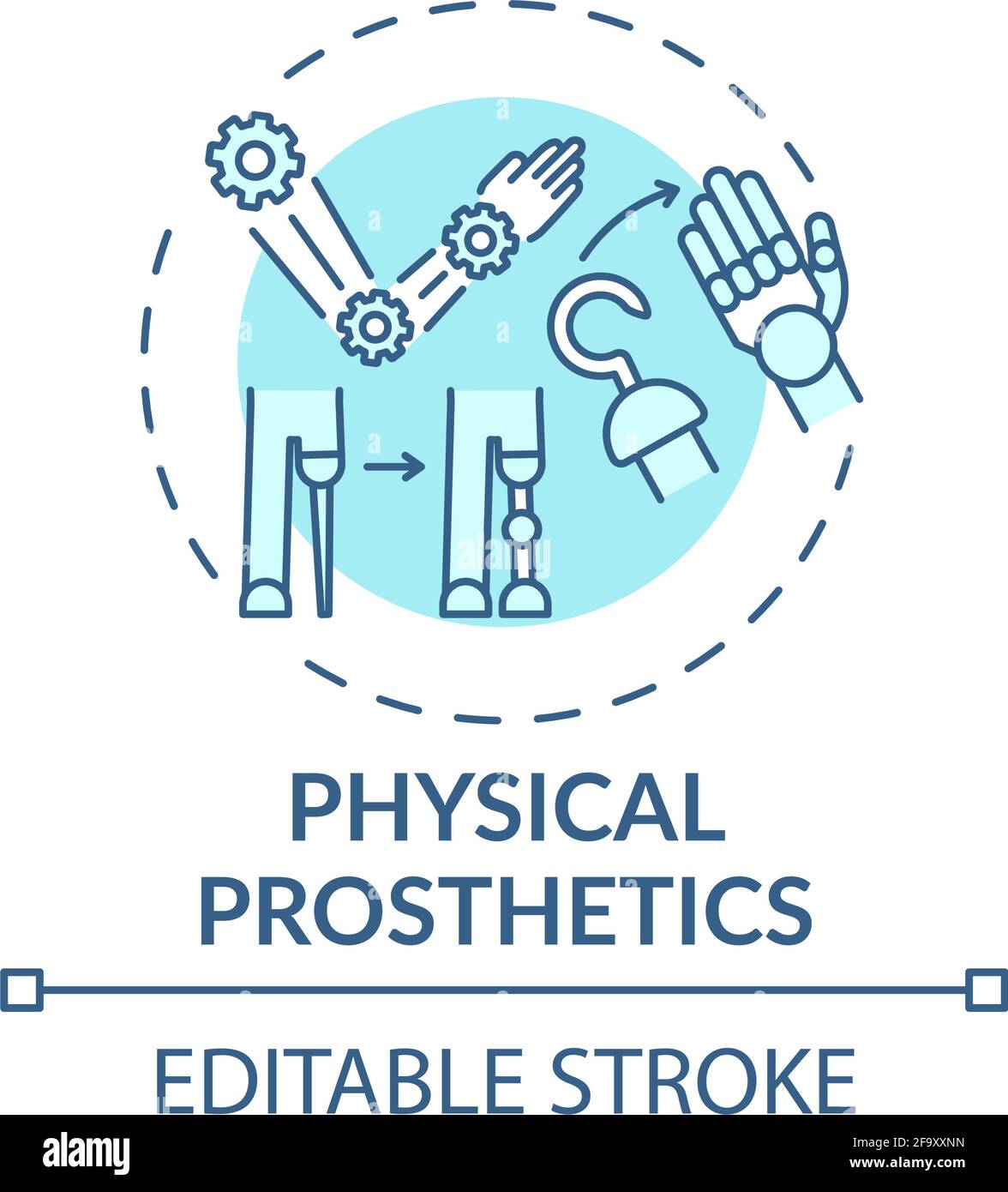 Physical prosthetics concept icon Stock Vector Image & Art - Alamy