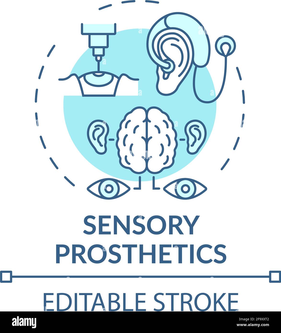Sensory prosthetics concept icon Stock Vector Image & Art - Alamy