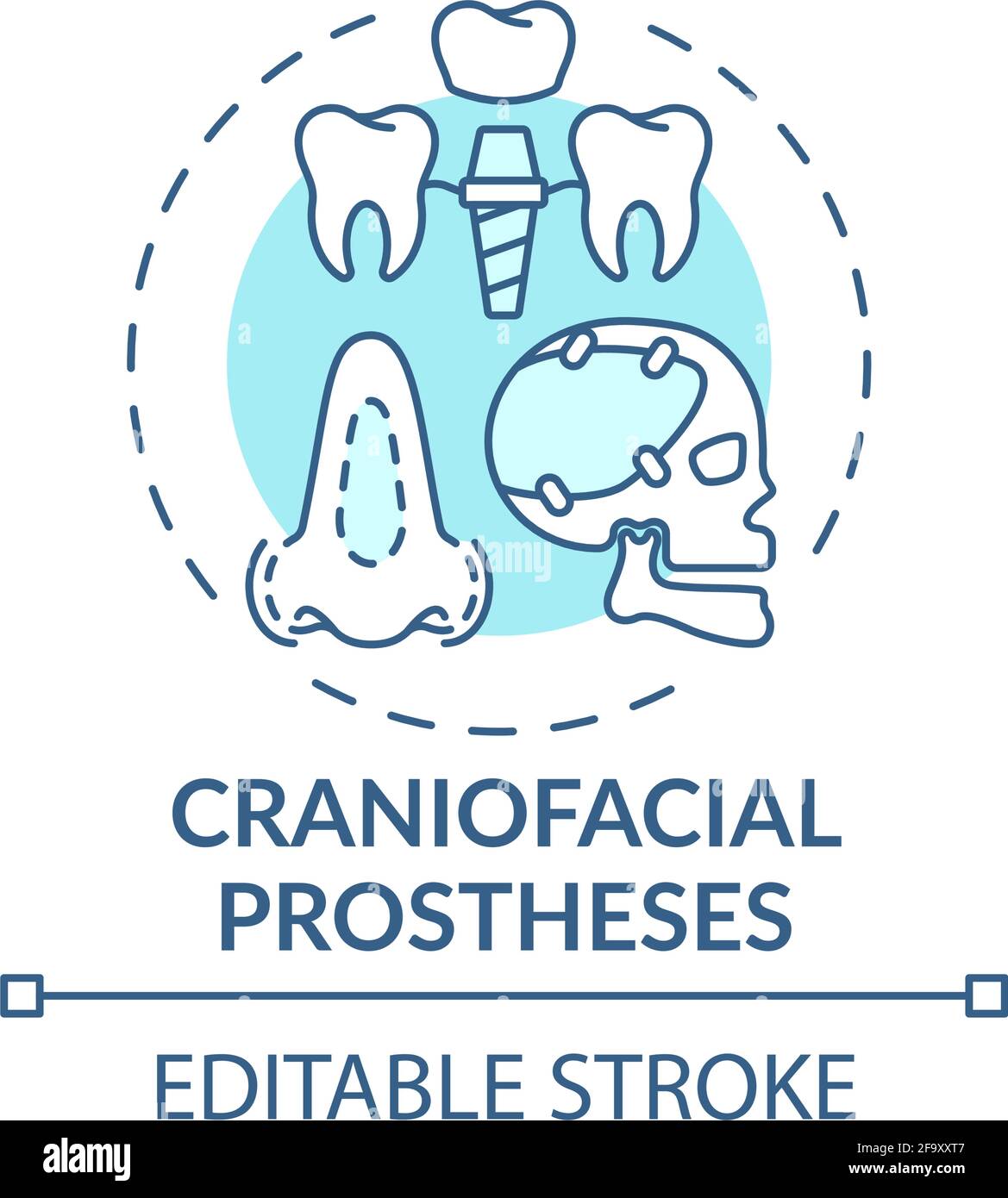 Craniofacial prostheses concept icon Stock Vector Image & Art - Alamy