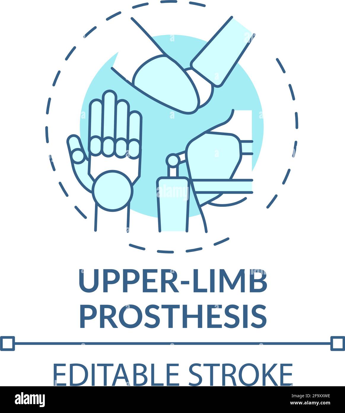 Upper-limb prosthesis concept icon Stock Vector Image & Art - Alamy