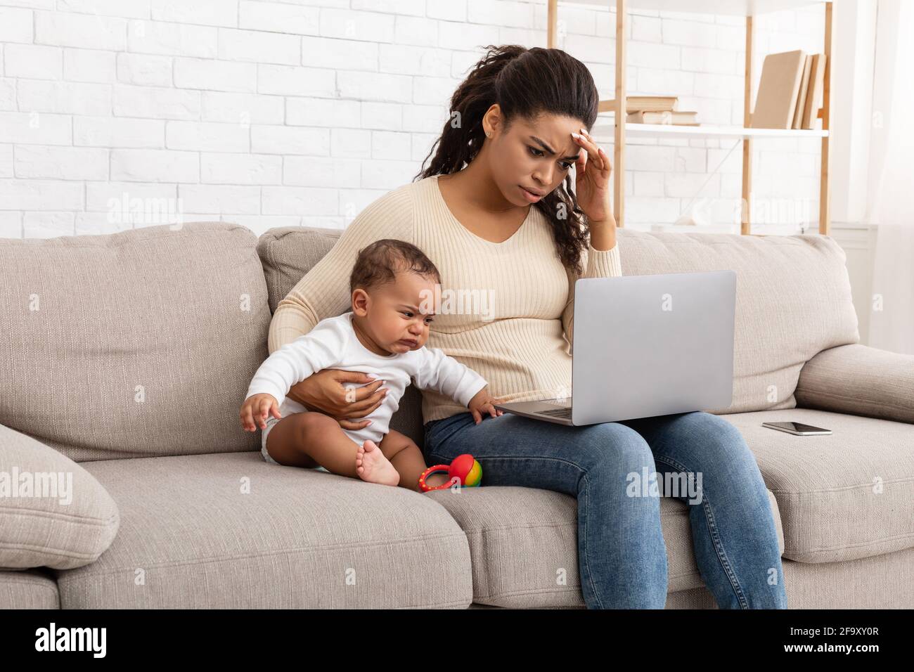 Hugging daughter crying boy hi-res stock photography and images - Alamy