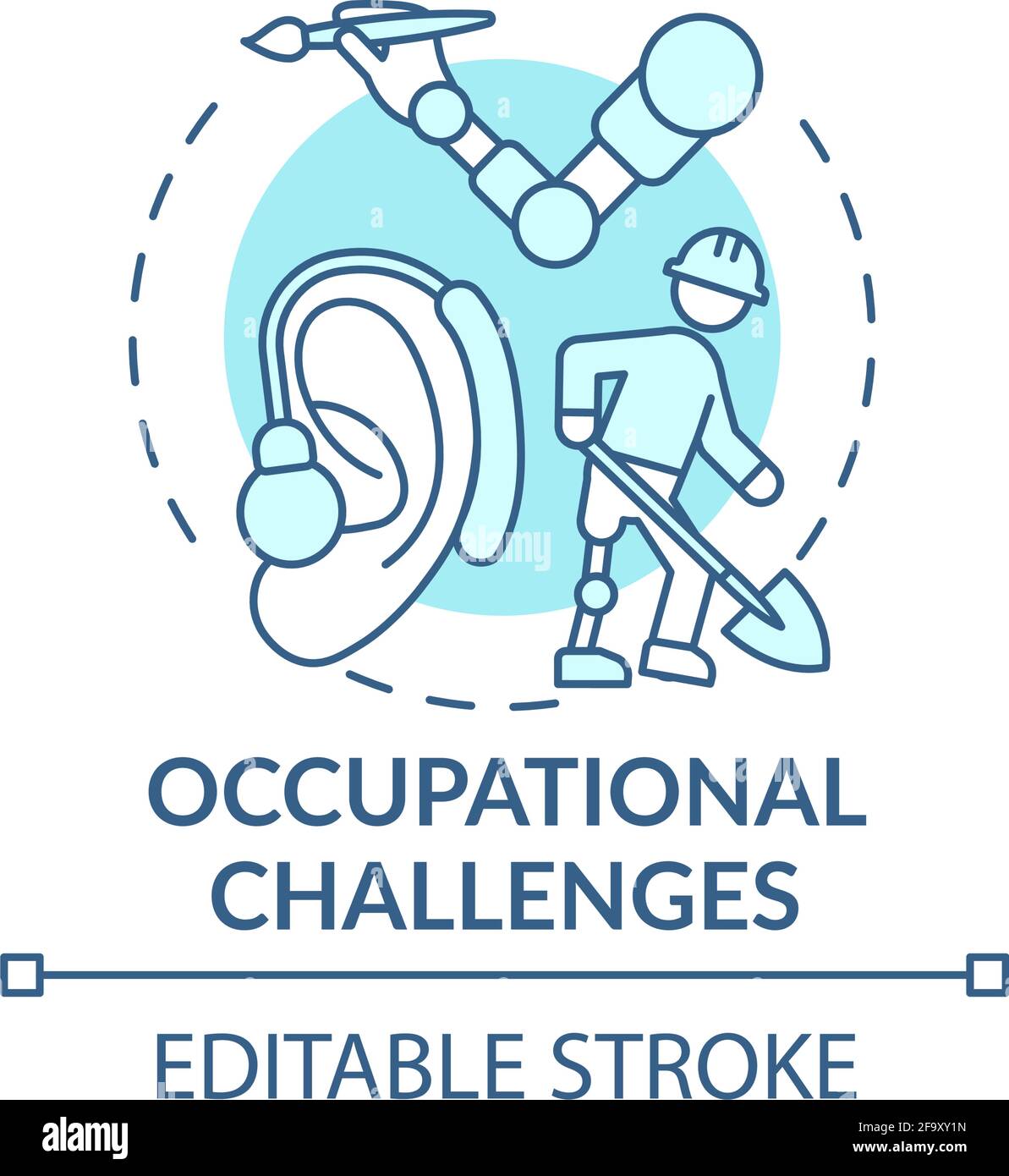 Occupational challenges concept icon Stock Vector Image & Art - Alamy