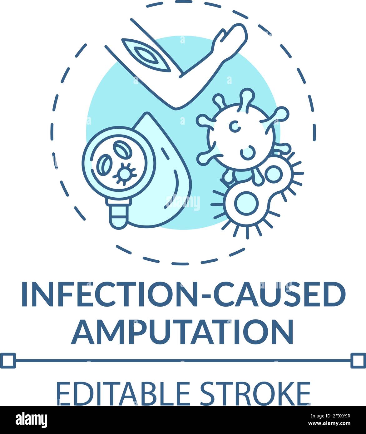 Infection-caused amputation concept icon Stock Vector Image & Art - Alamy