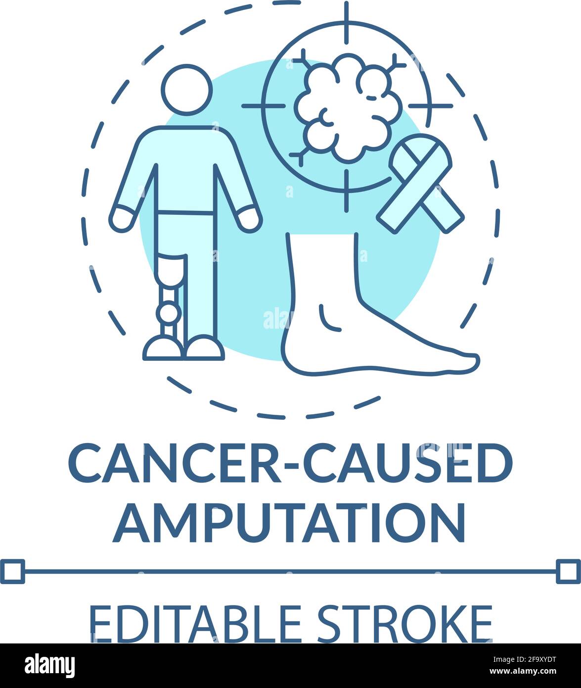 Cancer-caused amputation concept icon Stock Vector Image & Art - Alamy