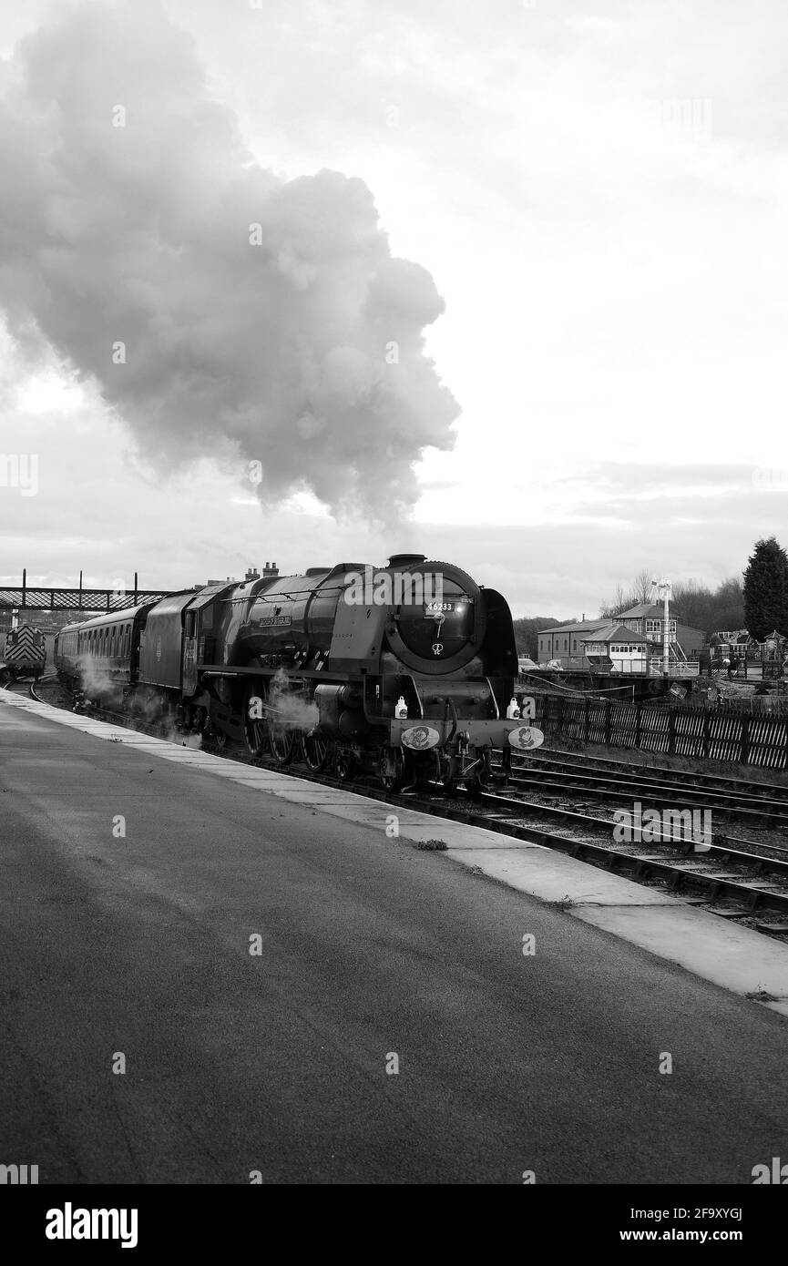 Princess royal class steam locomotive Black and White Stock Photos ...