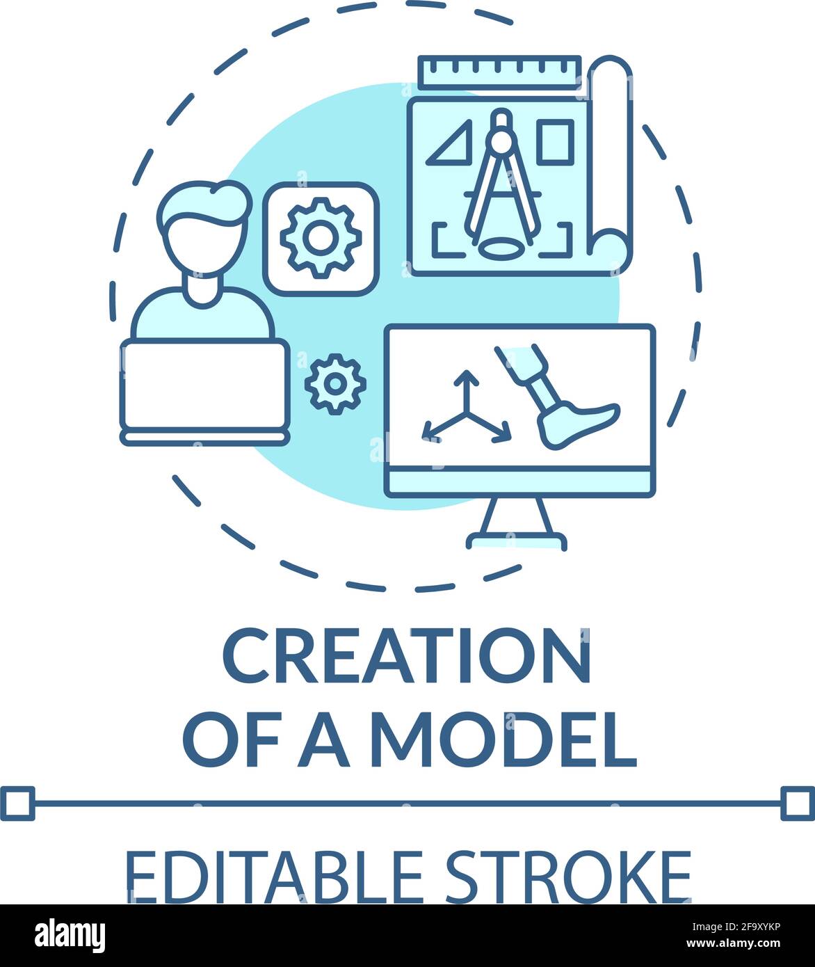 Model creation concept icon Stock Vector Image & Art - Alamy