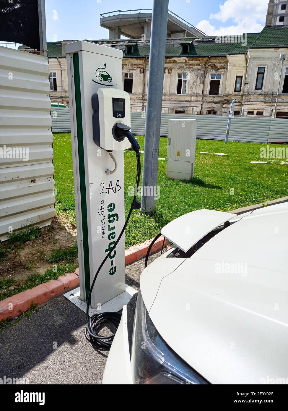 Electric car charging point, electrical car charging station in ...