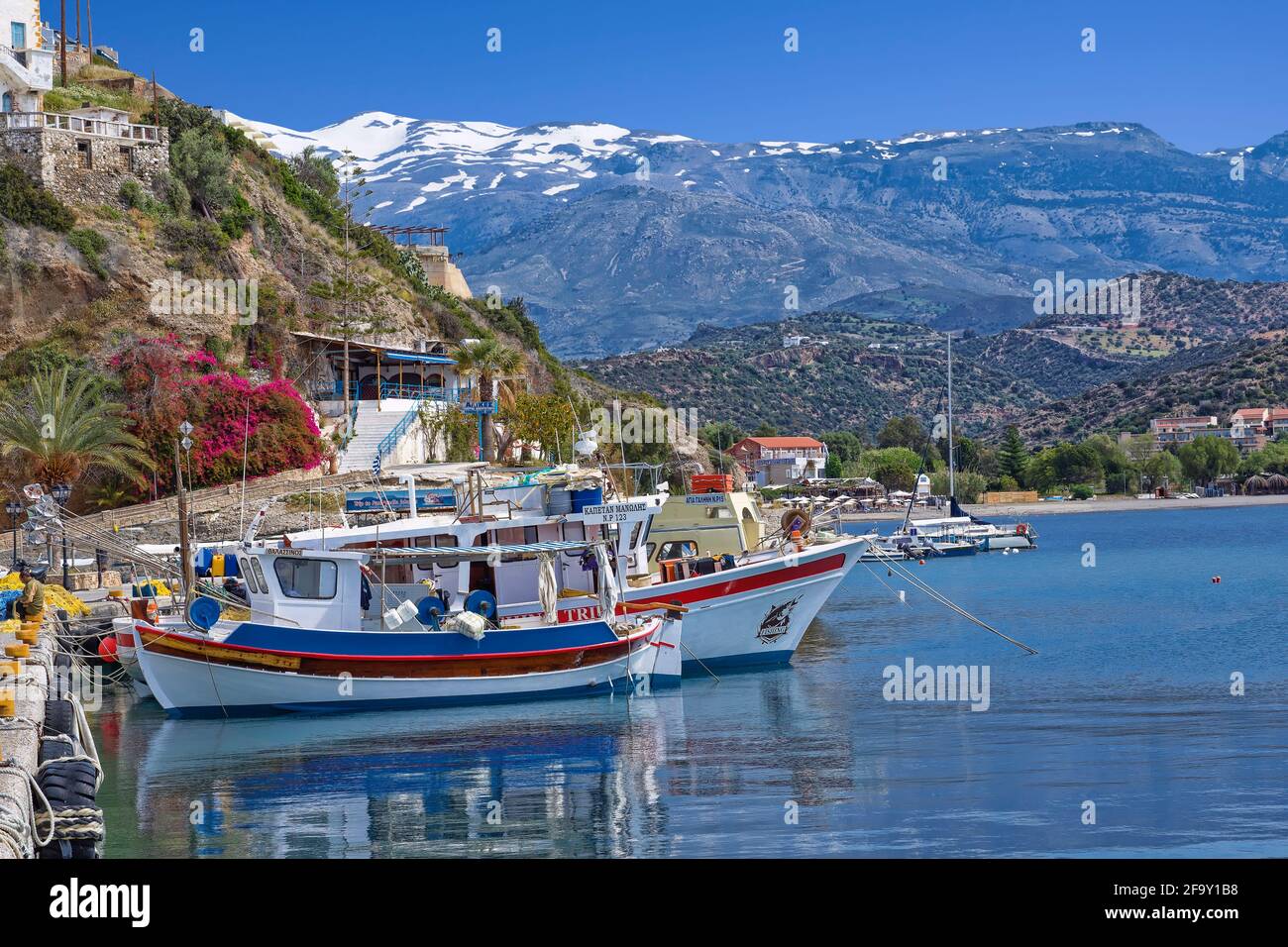 Agia Galini harbour in Crete Stock Photo - Alamy