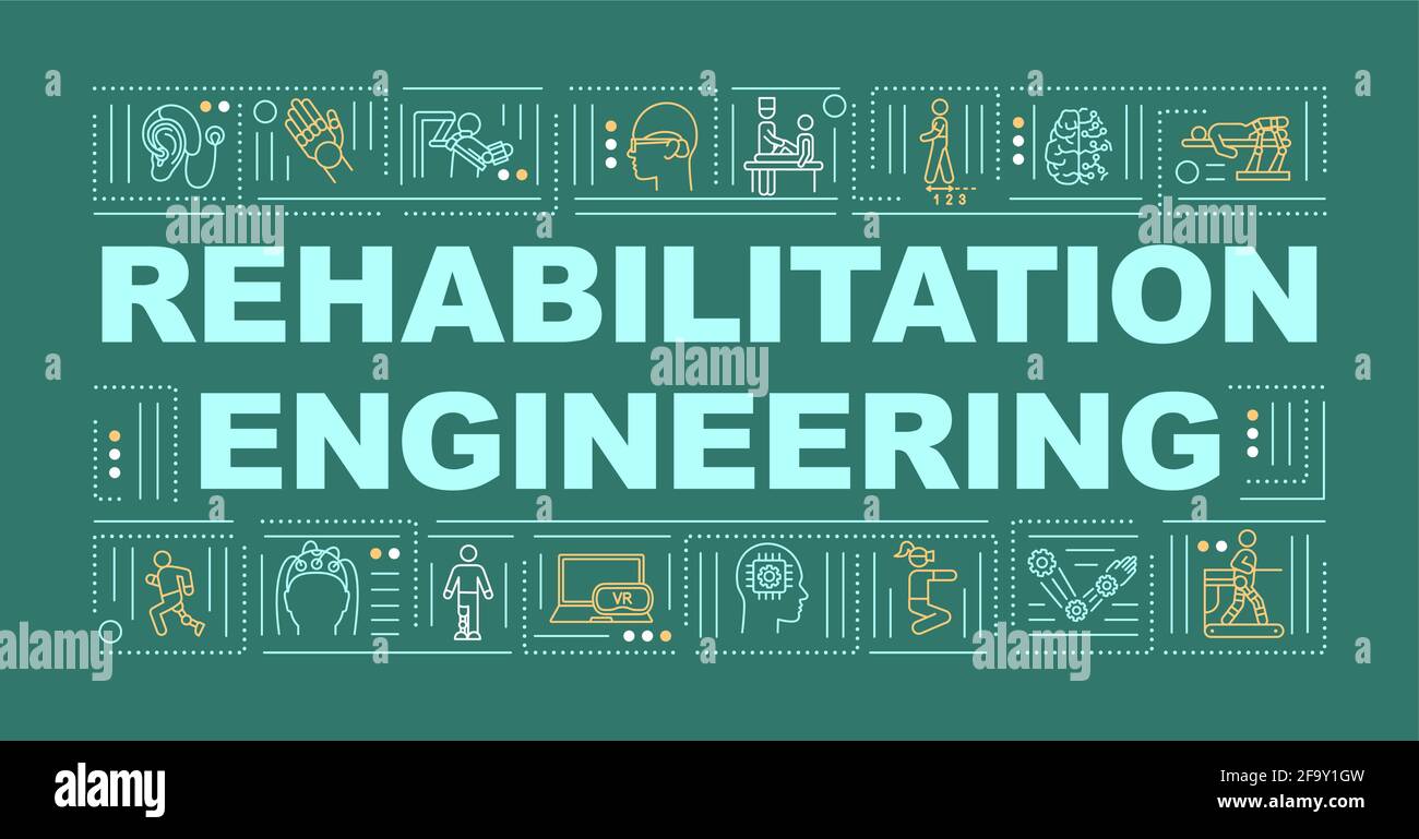 Rehabilitation engineering word concepts banner Stock Vector Image ...