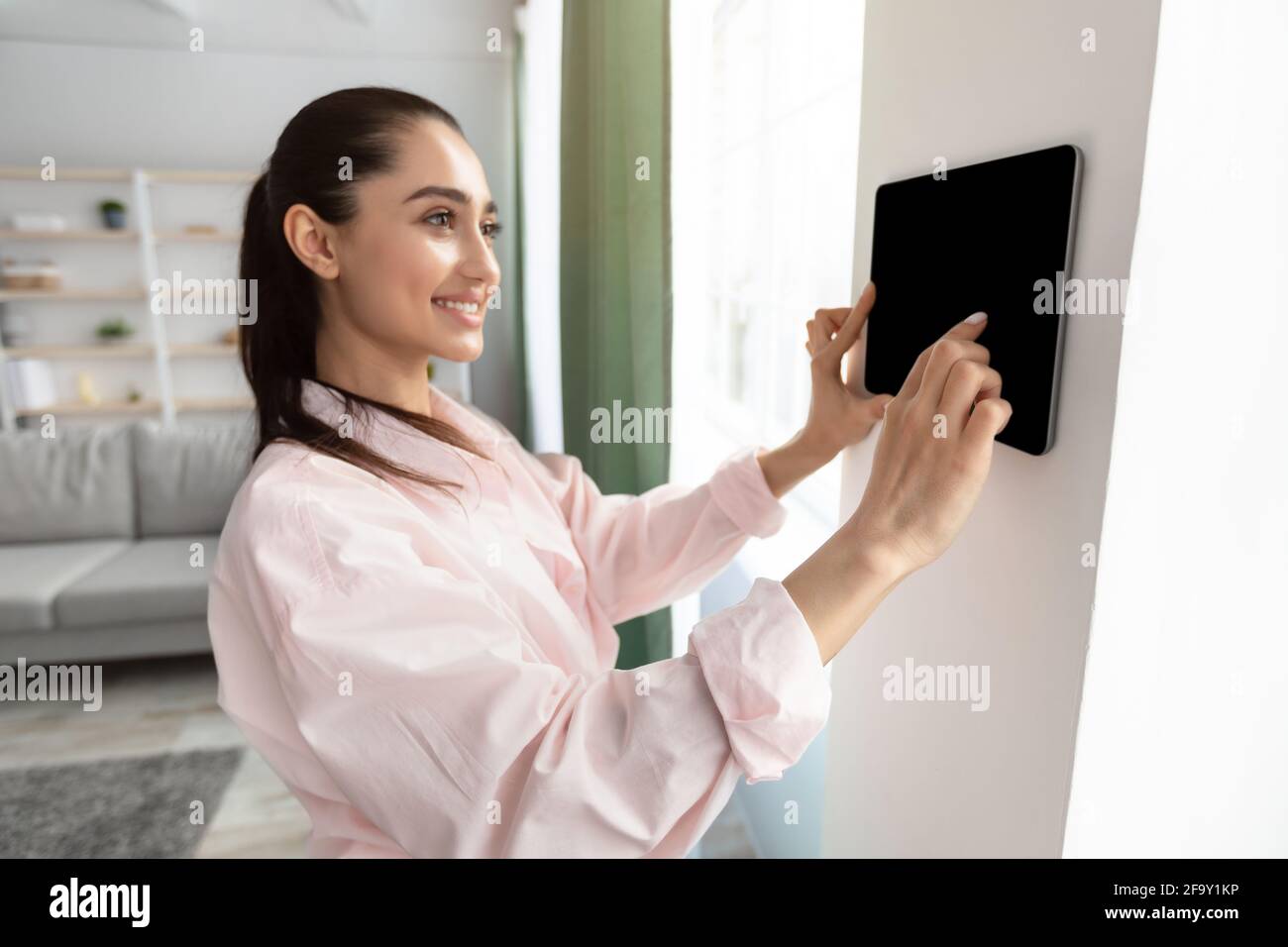 Smart home automation wall display hi-res stock photography and images ...