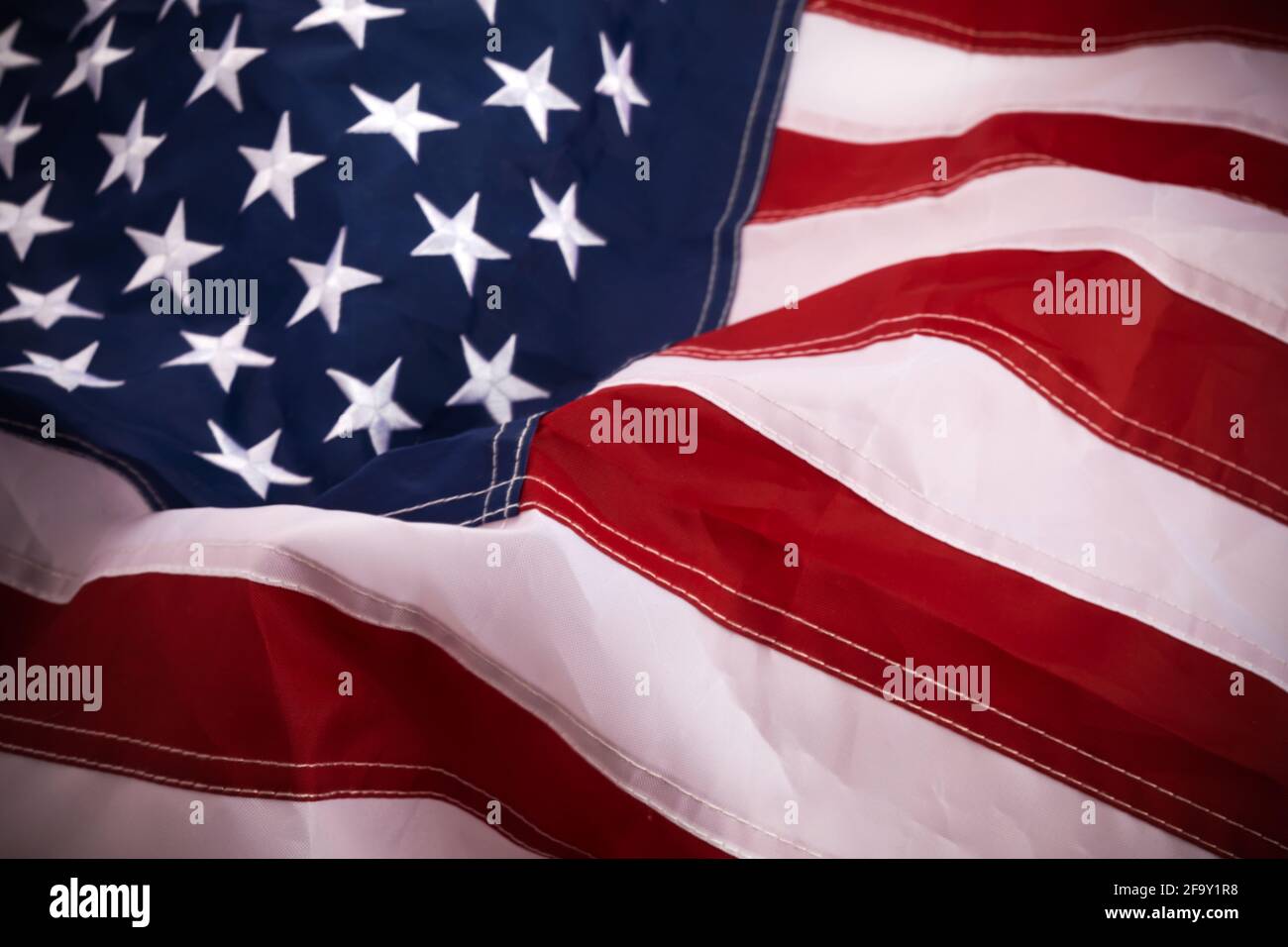 Waving star and striped American flag banner Stock Photo - Alamy