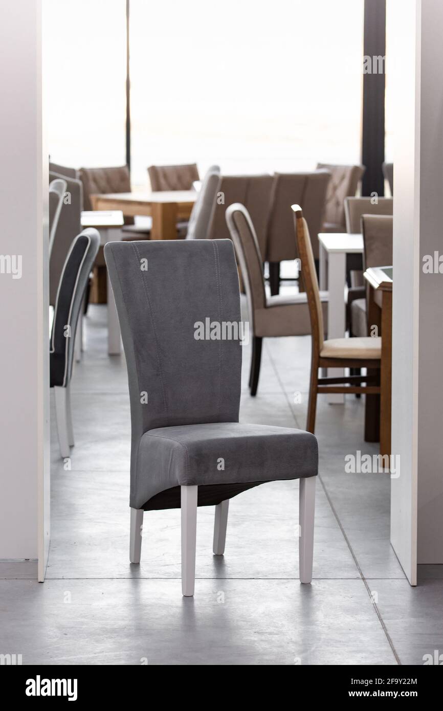 Closeup shot of chairs in a furniture shop Stock Photo - Alamy