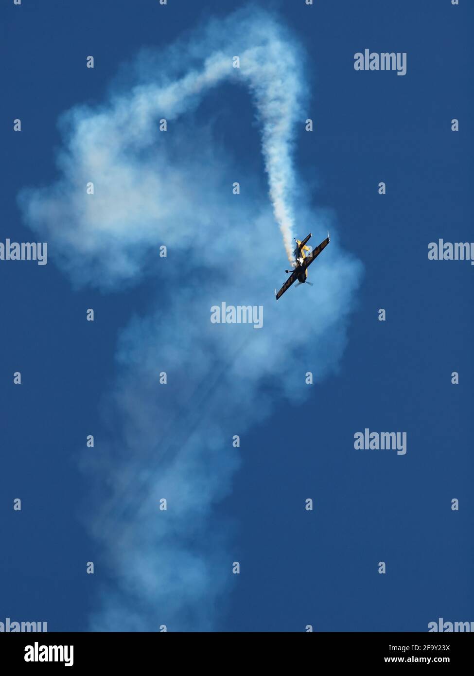 Italian pilot Francesco Fornabaio performs on a Breitling Extra 300 ...